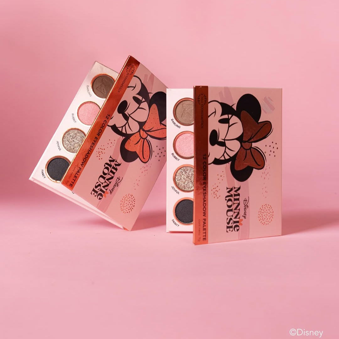 PALETA DE SOMBRAS 12 TONOS MINNIE MOUSE MIIS – Collarela